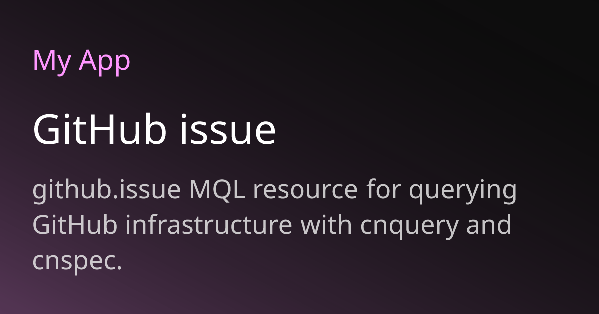 GitHub issue | Mondoo Docs