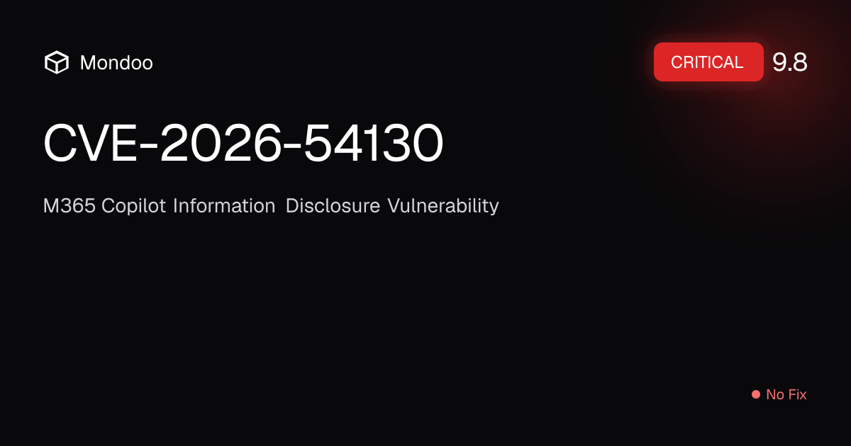 CVE-2026-54130 | Mondoo Vulnerability Intelligence