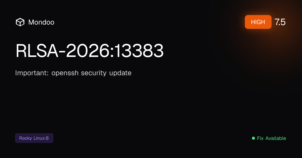 RLSA-2026:13383 | Mondoo Vulnerability Intelligence