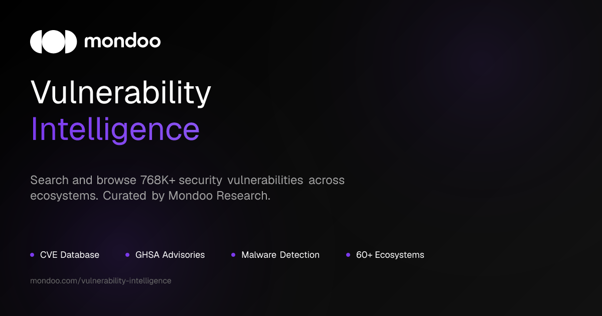 Mondoo Vulnerability Intelligence